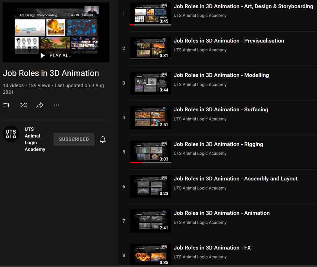 Playlist Mô Tả Role Vị Trí Công Việc Trong Nghành VFX & Animation ...